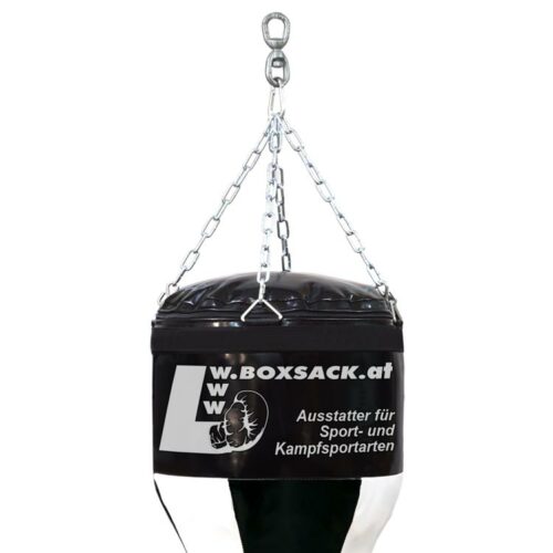 Profi Boxsack Uppercut 130x40cm Schwarz-Weiss - Boxsack.at